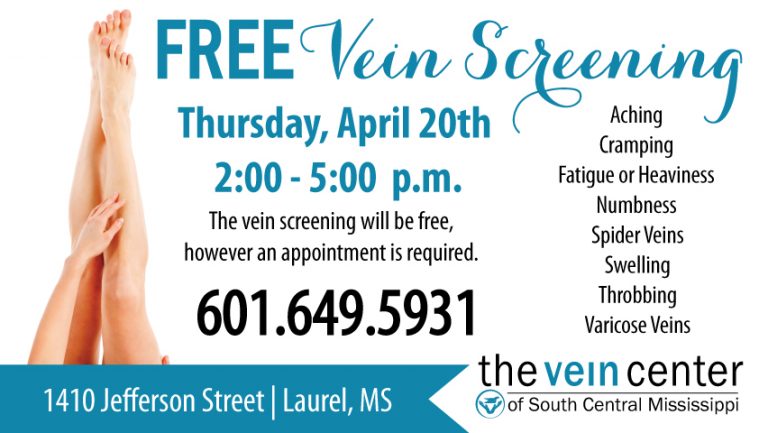 Free Varicose Vein Screening | April 20 | South Central Regional ...
